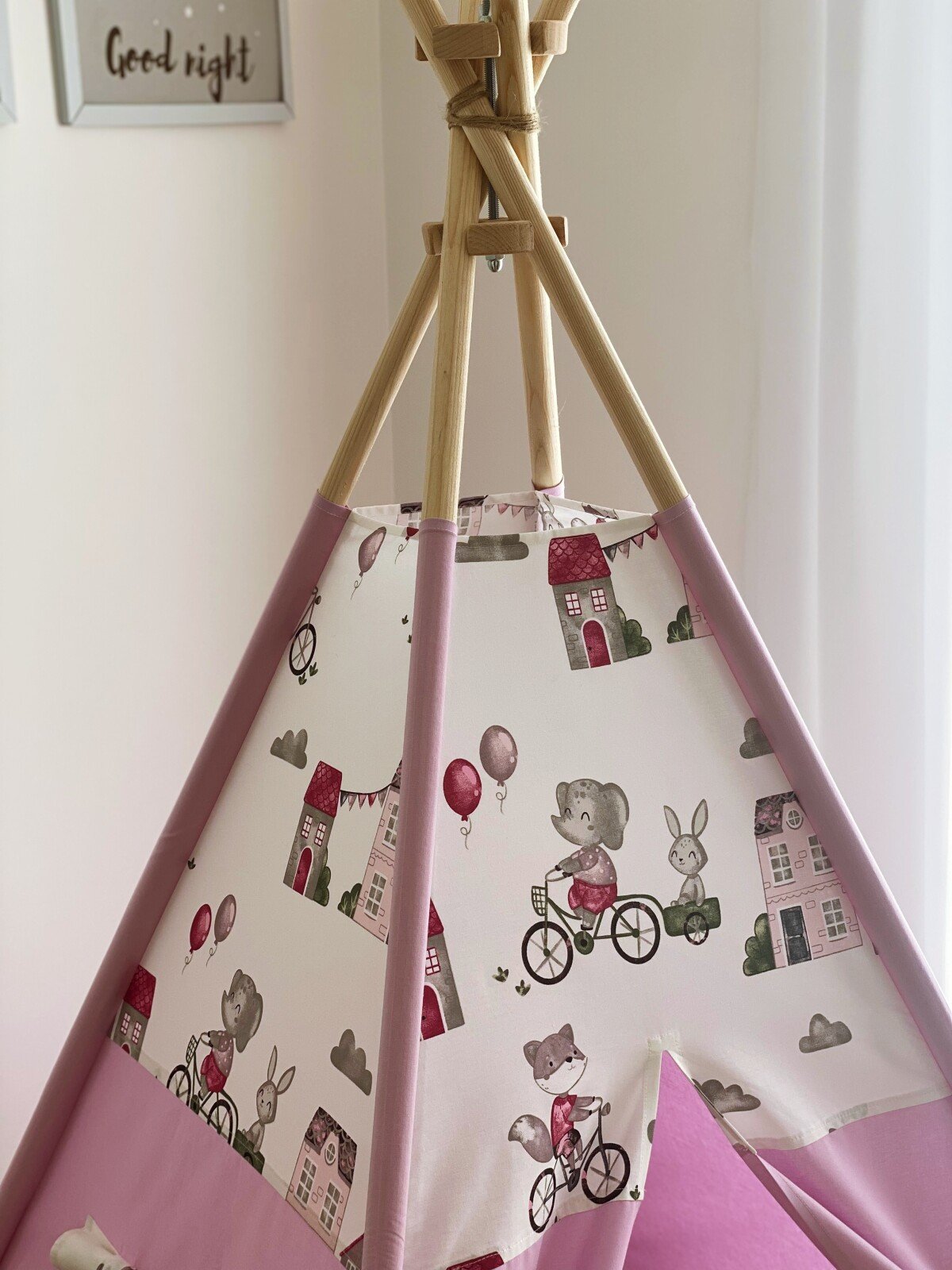 Cort de joaca Teepee Bunny Flower - KiddyLand.ro